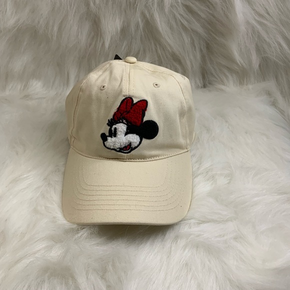 Disney | Accessories | Disney Beige Cap With Minnie Mouse Embroidery ...